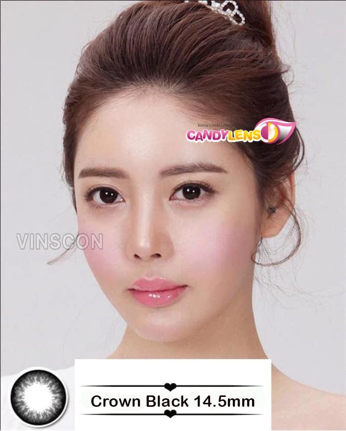 Crown Black Color Contact Lens – Candylens