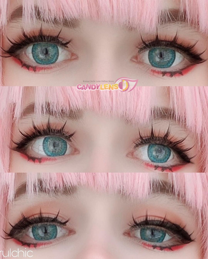 Cute Enlarging Turquoise Colored Contact Lenses - Puffy 3 Tone ...