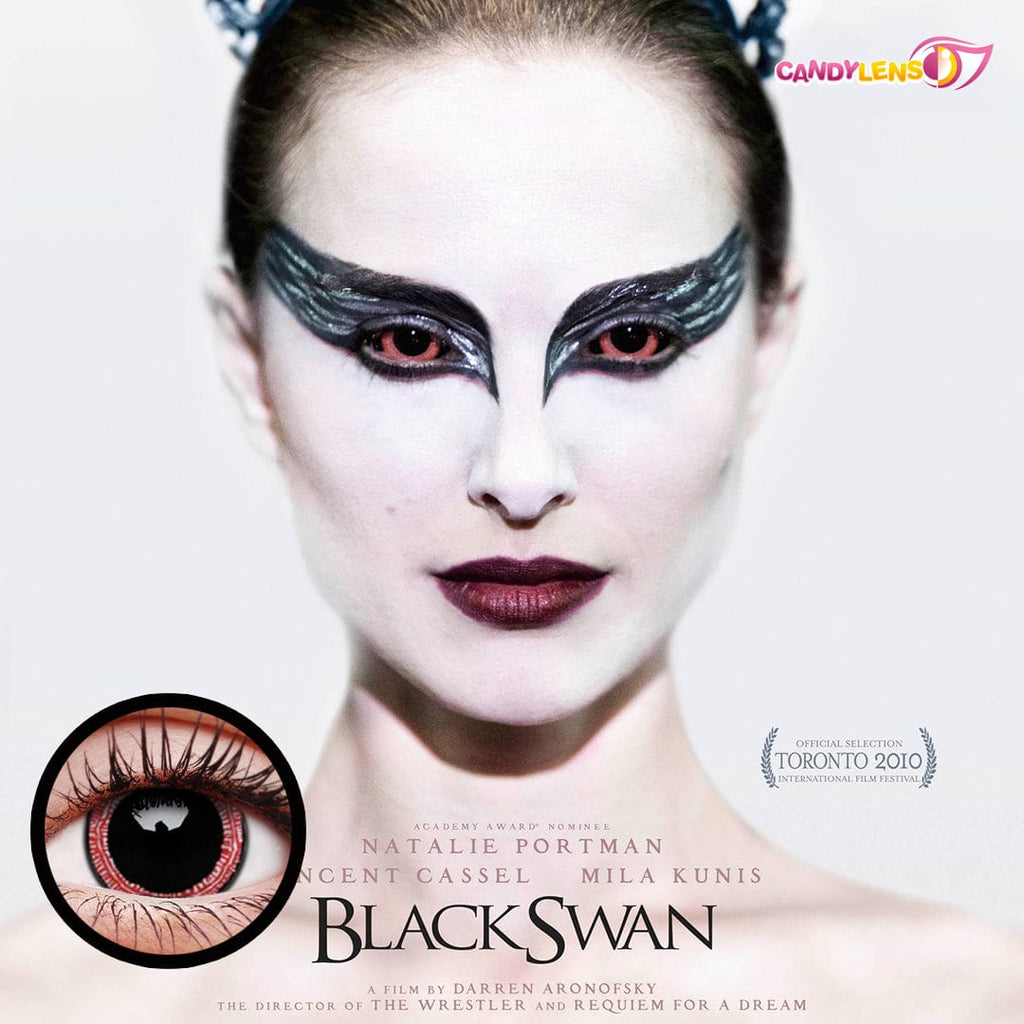 17mm Mini Sclera Ravenous Black Swan Contacts – Candylens