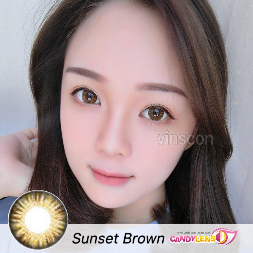 Sunset Brown Color Contact Lens – Candylens